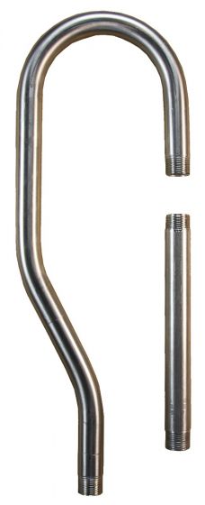 Ringleiding aansluitset 1/2" inox